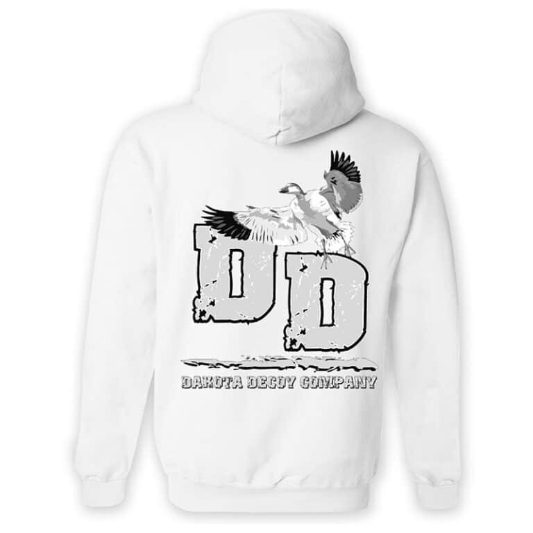 DD WHITE SNOW GOOSE HEAVY WEIGHT HOODED SWEATSHIRT