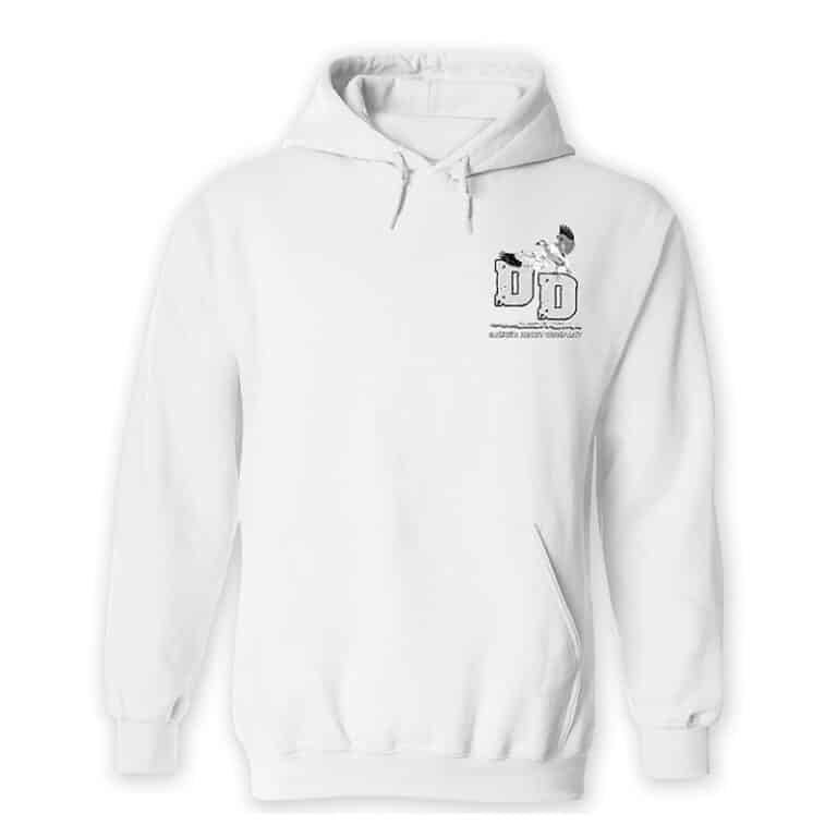 DD WHITE SNOW GOOSE HEAVY WEIGHT HOODED SWEATSHIRT